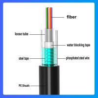China GYXTW Outdoor Fiber Optic Cable 6 Core Aerial Loose Tube Armored for sale