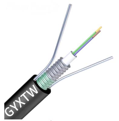 China Outdoor Armored Fiber Optic Cable GYXTW 12 Core Single-Mode Aerial for sale