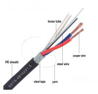 China Single-Mode Composite Fiber Optic Cable 2-Core 8-Core Steel Tape Armored for sale