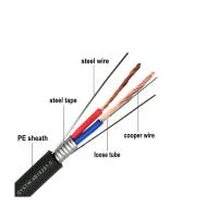 China Single-Mode Composite Fiber Optic Cable 2-Core 8-Core Steel Tape Armored for sale