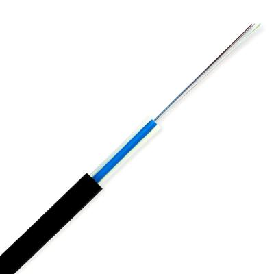 China Outdoor Dielectric Flat Drop Fiber Optic Cable Single Mode OS2 PE Jacket for sale