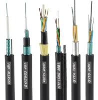 China ADSS Fiber Optic Cable Single Mode 24 Core Aerial Outdoor PE Sheath for sale