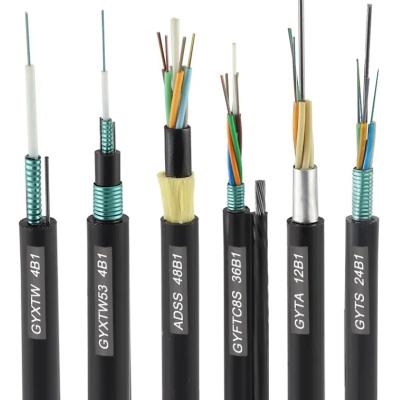 China ADSS Fiber Optic Cable Single Mode 24 Core Aerial Outdoor PE Sheath for sale