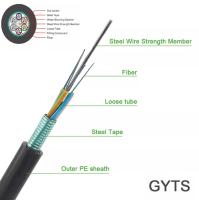 China ADSS Fiber Optic Cable Single Mode 24 Core Aerial Outdoor PE Sheath for sale