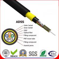 China ADSS Fiber Optic Cable 24 Core 48 Core Aerial Installation for sale
