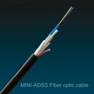 China ASU 4 Core Mini ADSS Fiber Optic Cable Single Mode G.652.D for sale