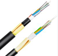 China ADSS Fiber Optic Cable Aerial HDPE G652D 12-48 Fibers 100m Span for sale
