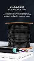 China GYTA53 Direct Buried Fiber Optic Cable 24-72 Cores PE Jacket for sale