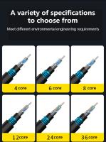 China GYTA53 Direct Buried Fiber Optic Cable 24-72 Cores PE Jacket for sale