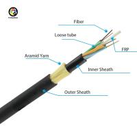China ADSS Fiber Optic Cable 12-144 Core Single Mode G652D Outdoor Aerial for sale