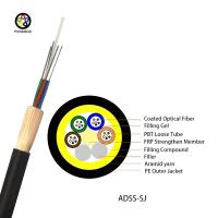 China ADSS Fiber Optic Cable 12-144 Core Single Mode Aerial Double Layer PE Sheath for sale