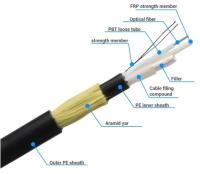 China ADSS Fiber Optic Cable 144 Core Aerial G652D Single Mode for sale