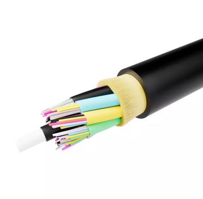 China ADSS Fiber Optic Cable 12 Core Single Mode Aerial PE Sheath for sale