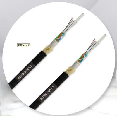 China ADSS Fiber Optic Cable 6-144 Cores Single Mode Aerial Installation for sale