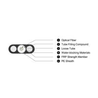 China GYFXTBY-2B1.3 Outdoor Flat Drop Fiber Optic Cable 2-12 Core for sale