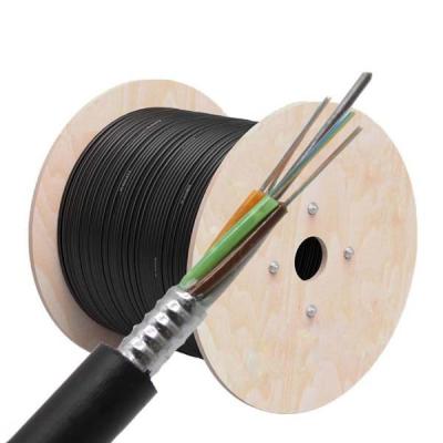 China GYTS Single Mode Fiber Optic Cable 96 Core Steel Tape Armored PE Sheath for sale