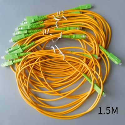 China SC/APC-SC/APC 3m Single Mode Duplex Fiber Patch Cord G652D/G657A1 for sale