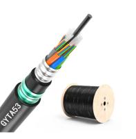 China GYTA53 Direct Buried Fiber Optic Cable 4-144 Core Single Mode G652D for sale