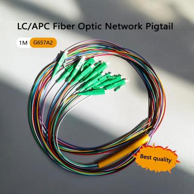 China FTTH Fiber Optic Pigtail 12 Core SC Single Mode 1.5m Patch Cord for sale