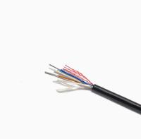 China ASU 12-Core Aerial Fiber Optic Cable Black PE Sheath FRP Strength for sale