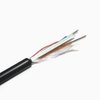 China ASU 12-Core Aerial Fiber Optic Cable Black PE Sheath FRP Strength for sale