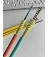 China 24 Core OM4 Indoor Fiber Optic Cable GJFJV LSZH Aqua for sale