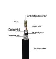 China GYTA33 Steel Tape Armored Fiber Optic Cable 12 Core Underground PE Jacket for sale