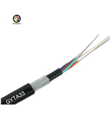 China Anti Rodent Fiber Optic Cable GYTA33 Steel Tape Armored Outdoor PE Sheath for sale