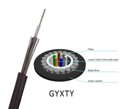 China Anti Rodent Fiber Optic Cable GYXTS 24 Core OS2 Single Mode Steel Wire Armoured for sale