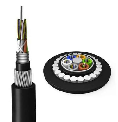 China Anti Rodent Fiber Optic Cable GYTA33 Steel Tape Armored 12 Core for sale