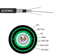 China GYXTW53 Outdoor Fiber Optic Cable 2-24cores Double-Armor Underground for sale