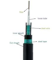 China GYXTW53 G652D Single Mode Outdoor Fiber Optic Cable Double Armored for sale