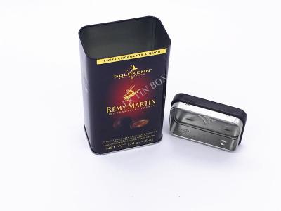 China Christmas Food Storage Tin Box With Embossing , Rectangular Metal Box for sale