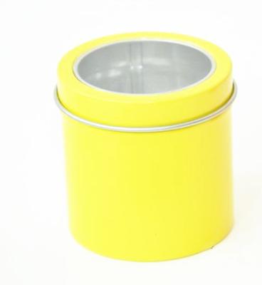 China Small Metal Round Tin Box Packaging For Coffee Tea Spice Storage With Airtighted Plastic Lid for sale