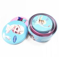 China Customizable Disney Big Holiday Round Tin Cans For Christmas And Easter for sale