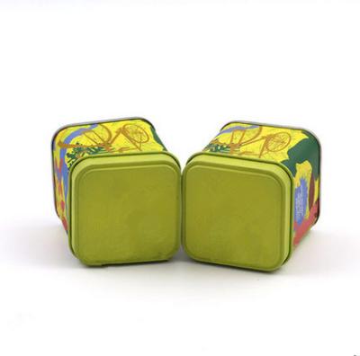 China Stackable Mini Square Tin Box Rectangular Metal Containers For Pepper Spice for sale