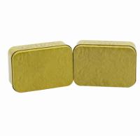 China Large Printed Metal Rectangular Tin Cans With Bottom Rolled In Edge for sale