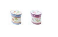 China 115 x 55 x 165mm Wedding Holiday Cake Tin Box Oval Shaped For Chocolate Packaging for sale