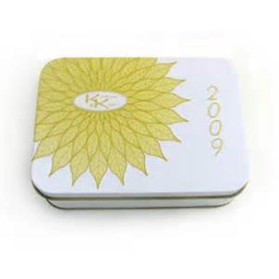 China Customized Non-Toxic Printed Rectangular Metal Tin Box With Sliding Lid for sale