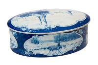 China Metal Small Embossed Oval Tin Can For For Chocolate And Cookies Packaging for sale