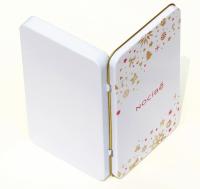 China Hinged Rectangular Tin Box makeup tin holder / tin can with embossed logo for sale