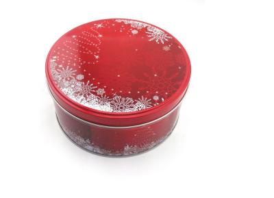 China Gift Round Tin Box Peanuts / Candy Storage Metalwire Wooden Handle for sale