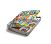 China Window Hinged Gift Card Tin storage containers 221x162x25 mm for sale