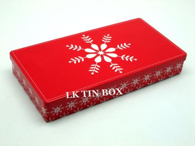 China Custom Rectangle Box Straight Corner With Printing And Embossing , Gift Tin Box for sale