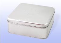 China Christmas Holiday Plain Square Tin Box For Candy Chocolate / Cookie for sale