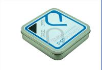 China Printed Custom Square Tin Box  Gift Cards Metal Packaging With Embossing for sale