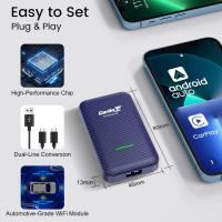 China CP2A Wired to Wireless Adapter Carplay  & Android Auto 2 In 1 Adapter Dongle Auto Connection Standalone Smart Box for sale