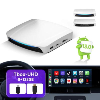 China Tbox UHD Android 13 Wireless Adapter CarPlay  Ai Box HDMI SM6225 Processor 4Gb USB HD Video For Youtube Tiktok for sale