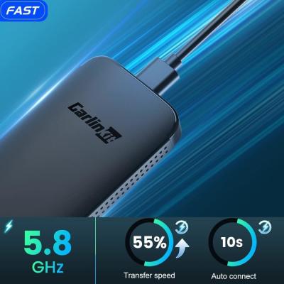 China Fast Android Auto Wired To Wireless Adapter A2A Ai Box Built In Cuttingedge Dual Band Wifi for sale