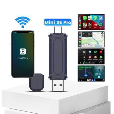 China Mini SE Pro Ai Smart Usb Box Wireless Adapter CarPlay Dongle Black Android Auto Wireless Carplay Adapter for sale